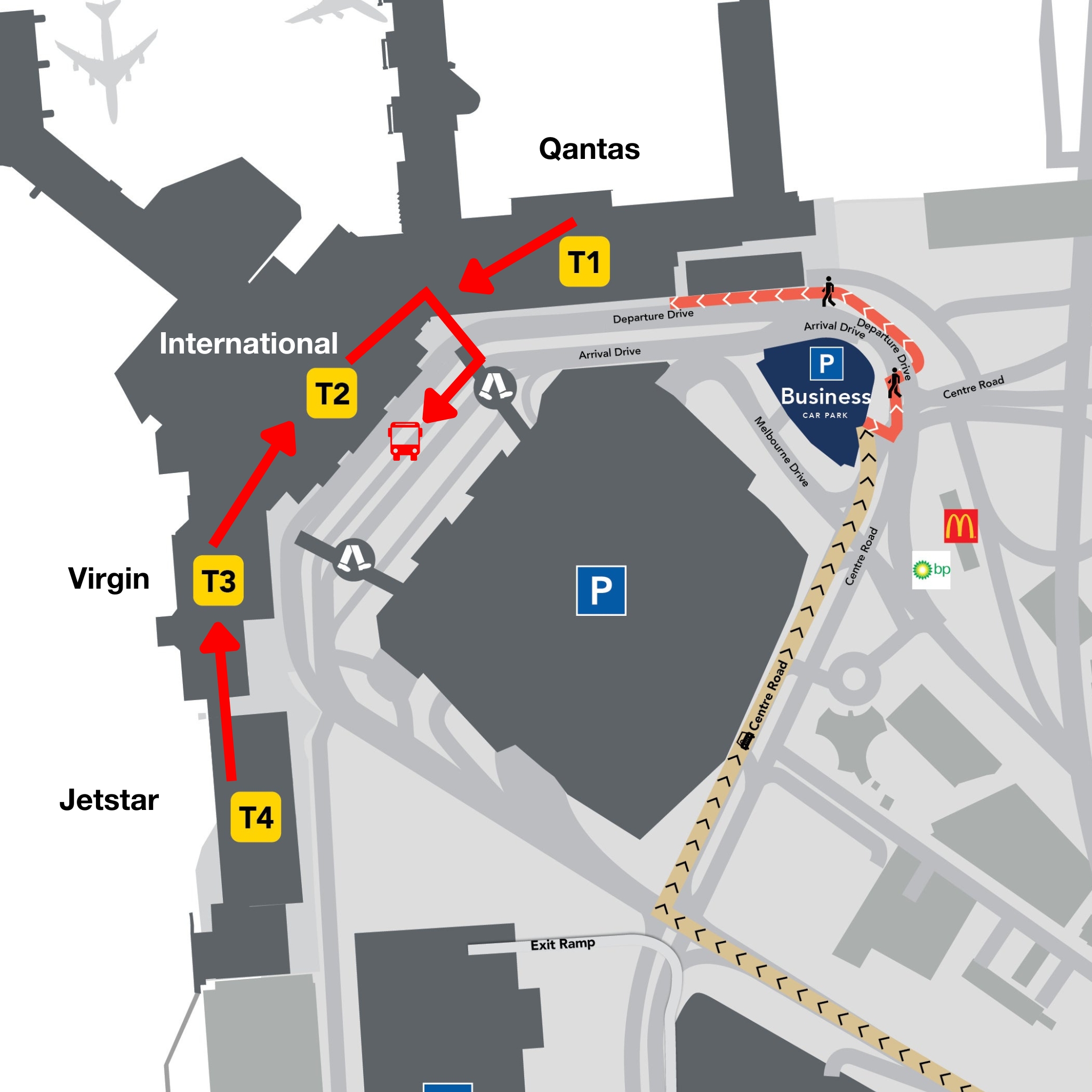 Melbourne Airport Terminals Customer Pick Up Information – East Coast ...